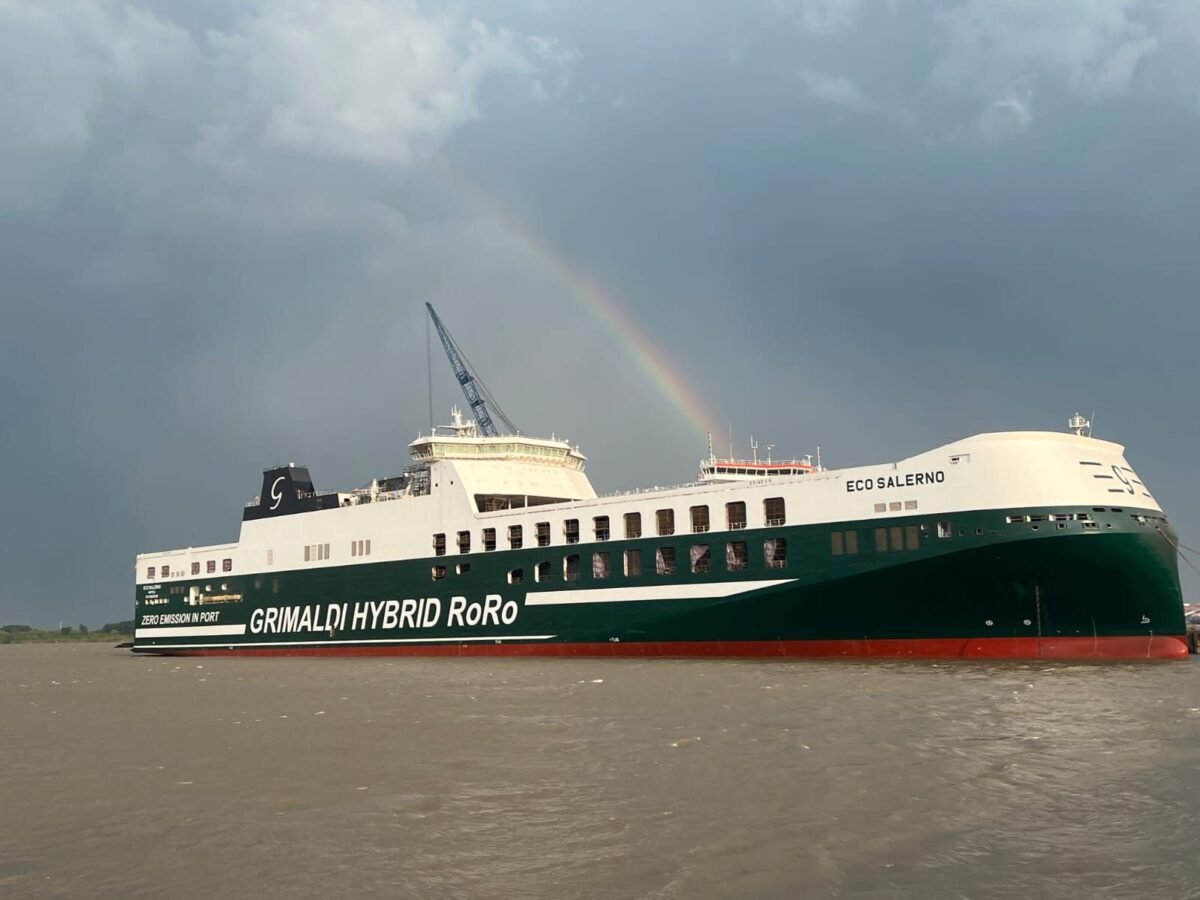 Grimaldi Group Welcomes Eco Salerno, the New Hybrid Ro-Ro Ship | Marine ...